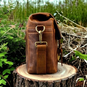 Leather Camera Bag Shoulder Bag Case for Canon Nikon Sony SLR/DSLR ...