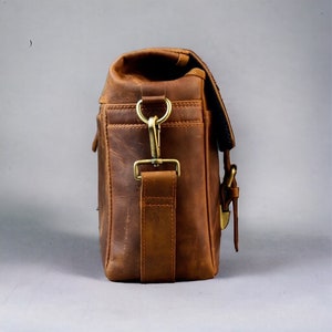 Handmade Leather DSLR Camera Bag: Personalized Crossbody Case, Valentine's Day Gift - Etsy