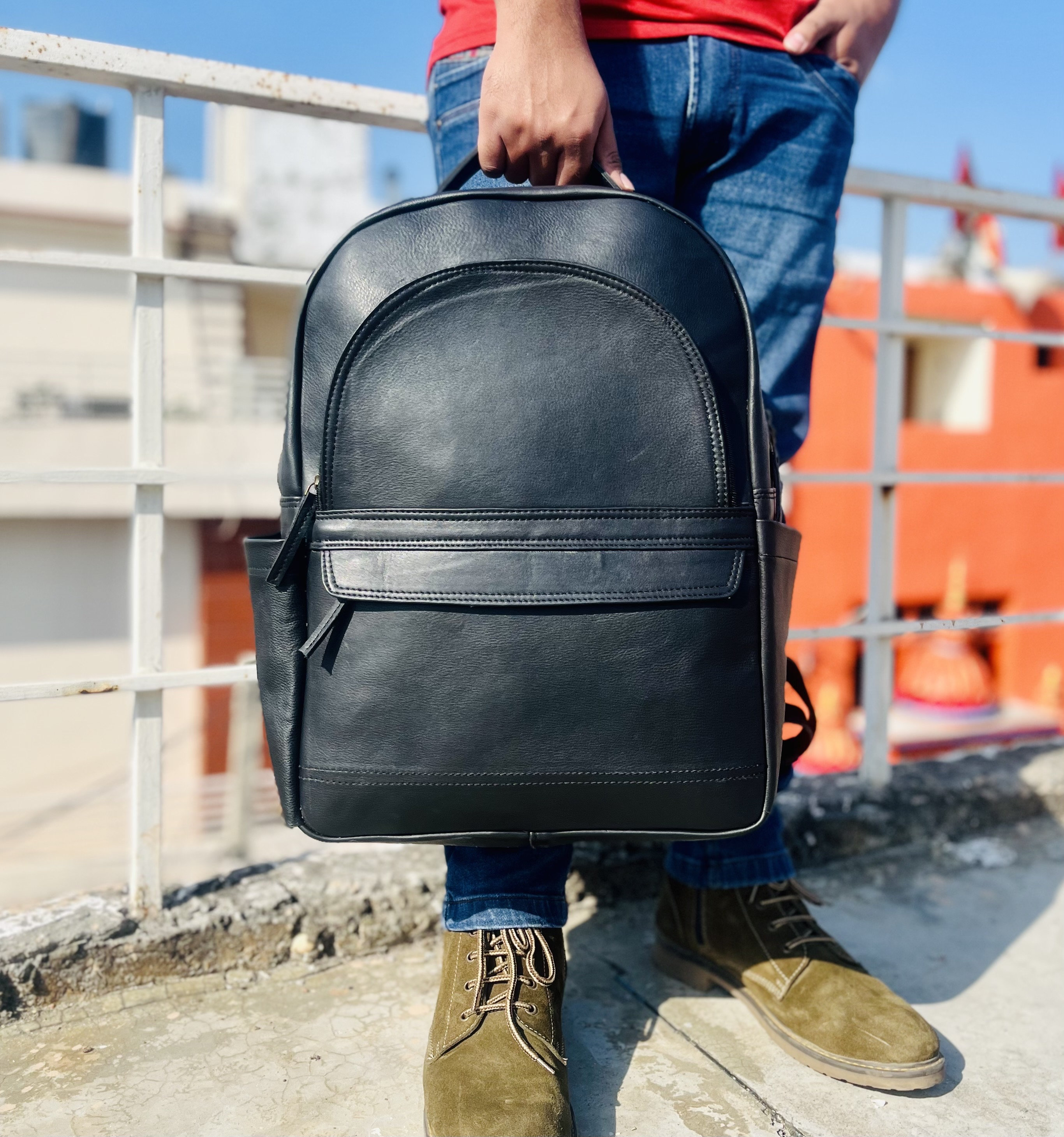 Leather Back Bags For Men