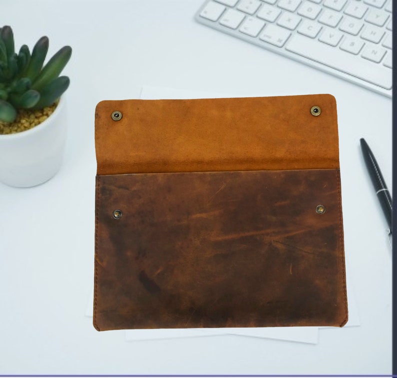 Personalized Leather Organizer, Leather Document Folder, A4 Document ...