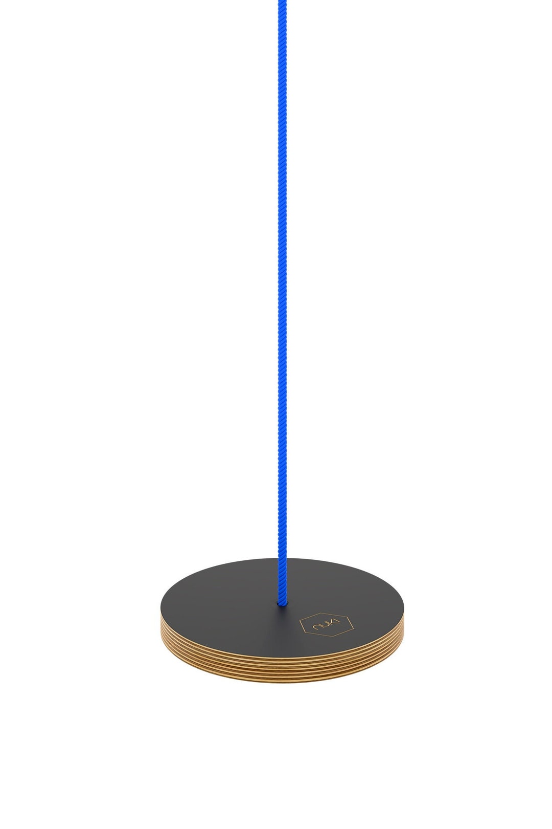 NUKI Circle Swing Black With Blue Rope. Swing for Kids. Schaukel Für ...