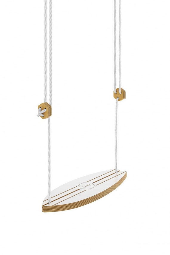 NUKI SURFBOARD Swing White With White Rope. Swing for Kids. - Etsy