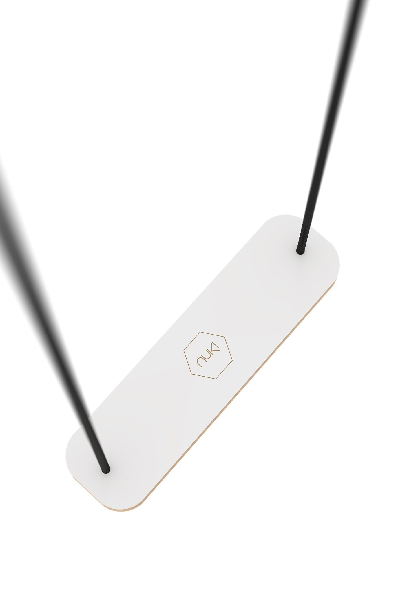 NUKI RECTANGLE Swing White With Black Rope. Swing for Kids. Schaukel ...
