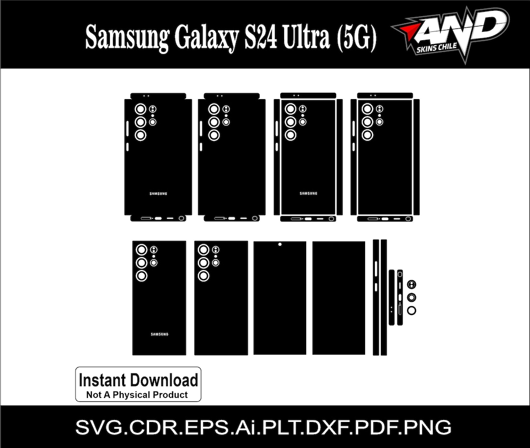 Samsung Galaxy S24 Ultra Skin Template Vector Skin Die Cuts Svg Cricut ...