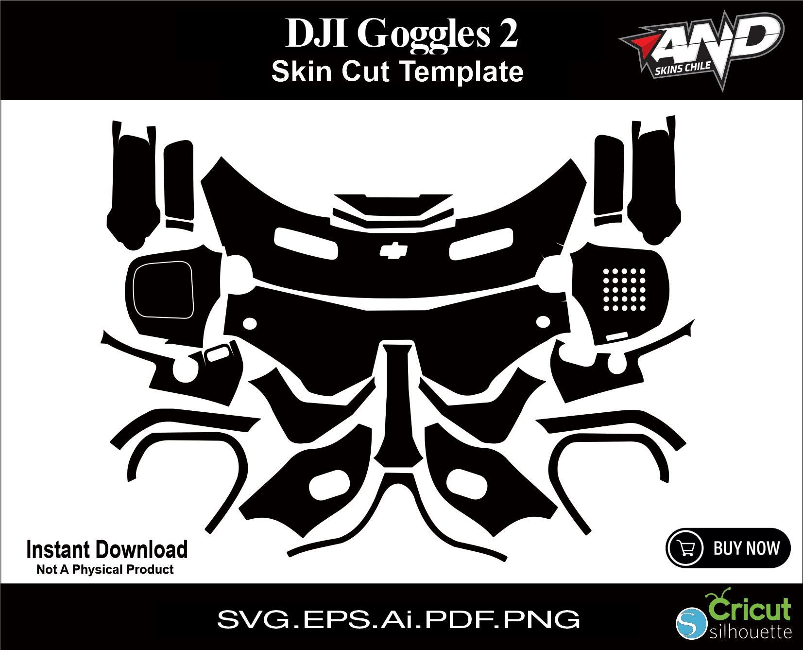 Dji Goggles 2 Skin Cut File Vector Template Layout Skin Die Cuts File ...