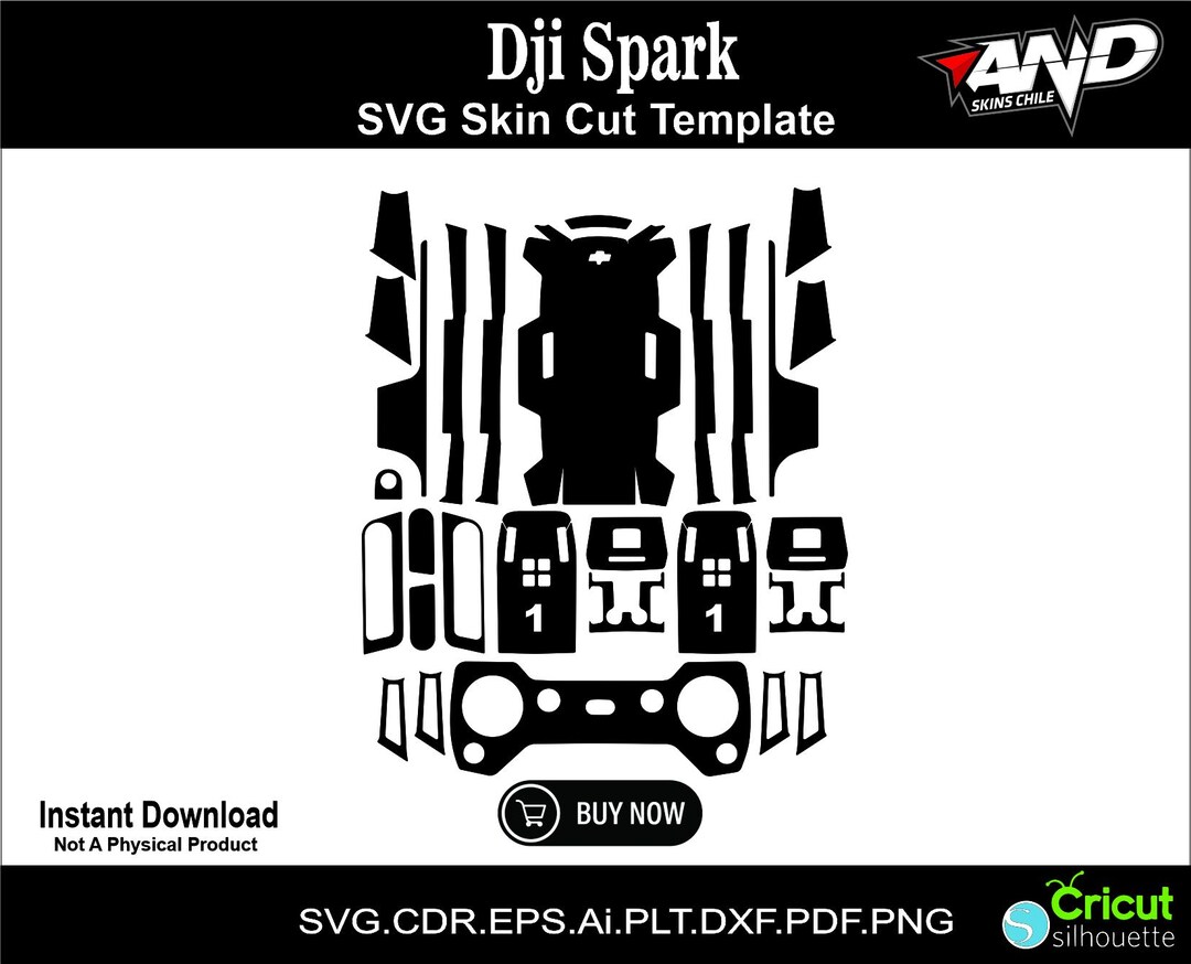 Dji Spark Skin Vector Templater Skin Layout Skin Die Cuts File Svg Skin ...