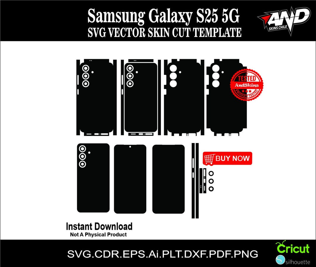 Samsung Galaxy S25 5g Skin Vector Cut File Skin Template Skin Layout ...