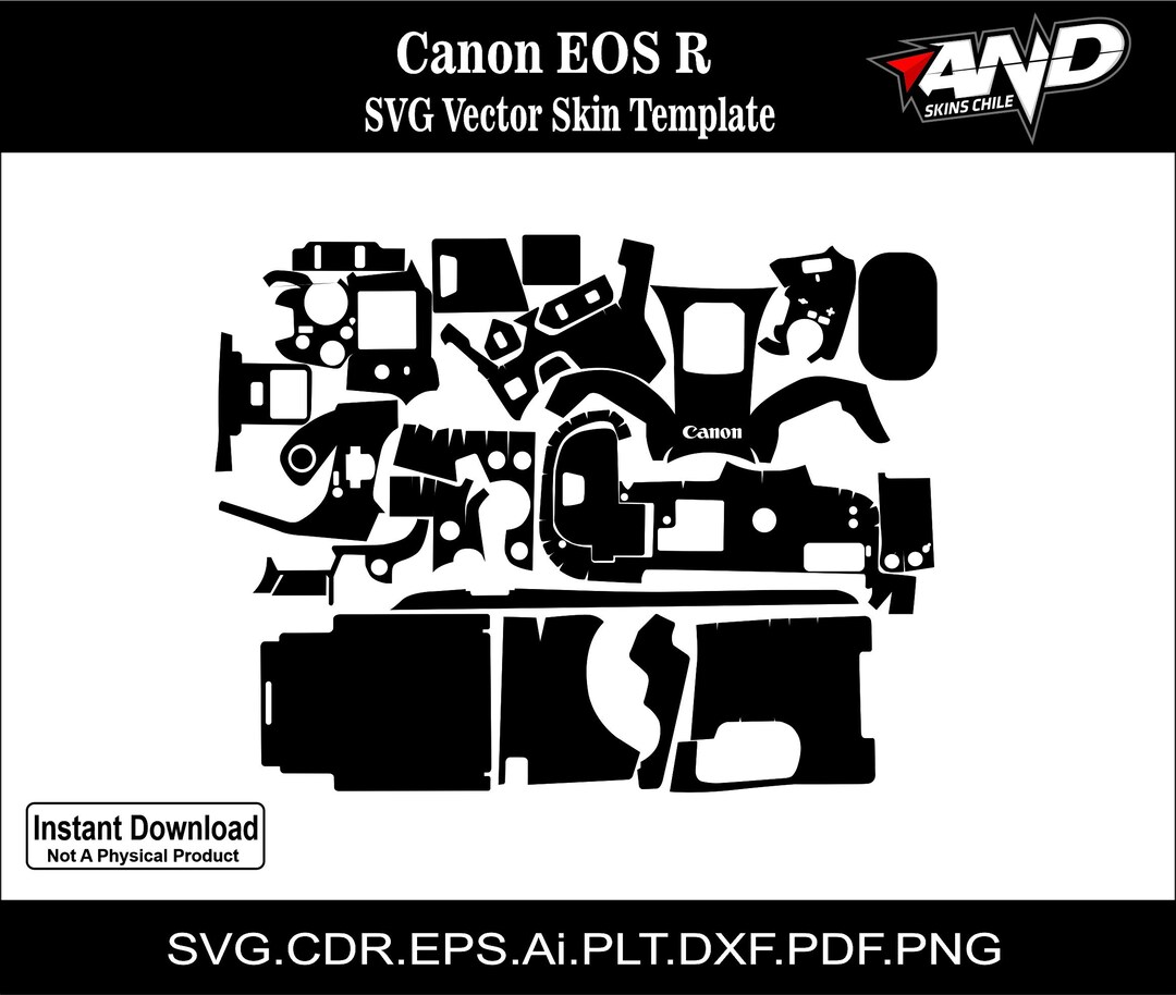 Canon Eos R Skin Vector Templater Skin Layout Skin Die Cuts File Svg ...