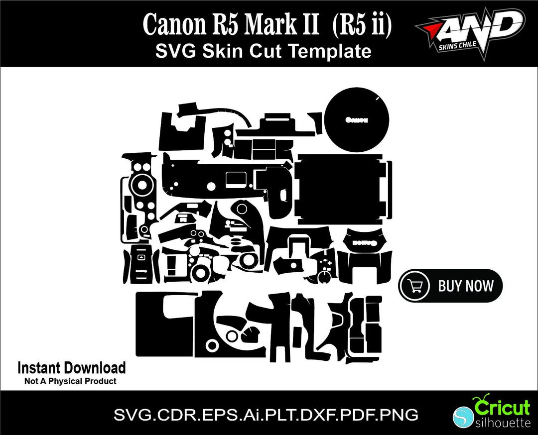 Canon R5 Mark 2 Canon R5ii R5m2 R5 Mark Ii Skin Vector Skin Layout Skin ...