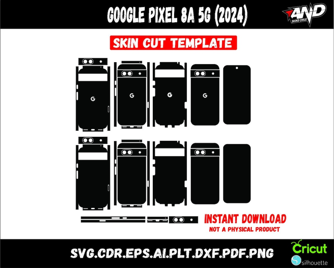 Google Pixel 8a 5g Skin Cut File Vector Template Layout Skin Die Cuts ...