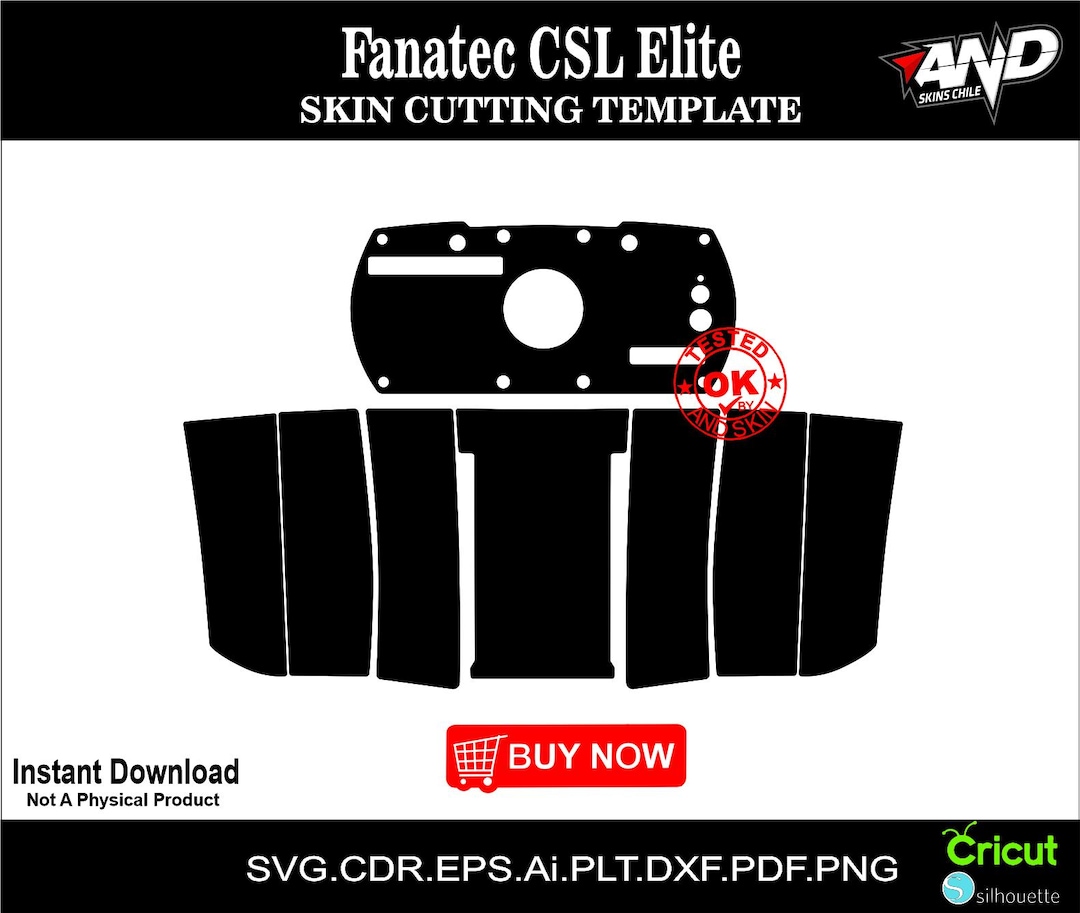 Fanatec CSL Elite Skin Vector Template Skin Layout Skin Die Cuts File ...
