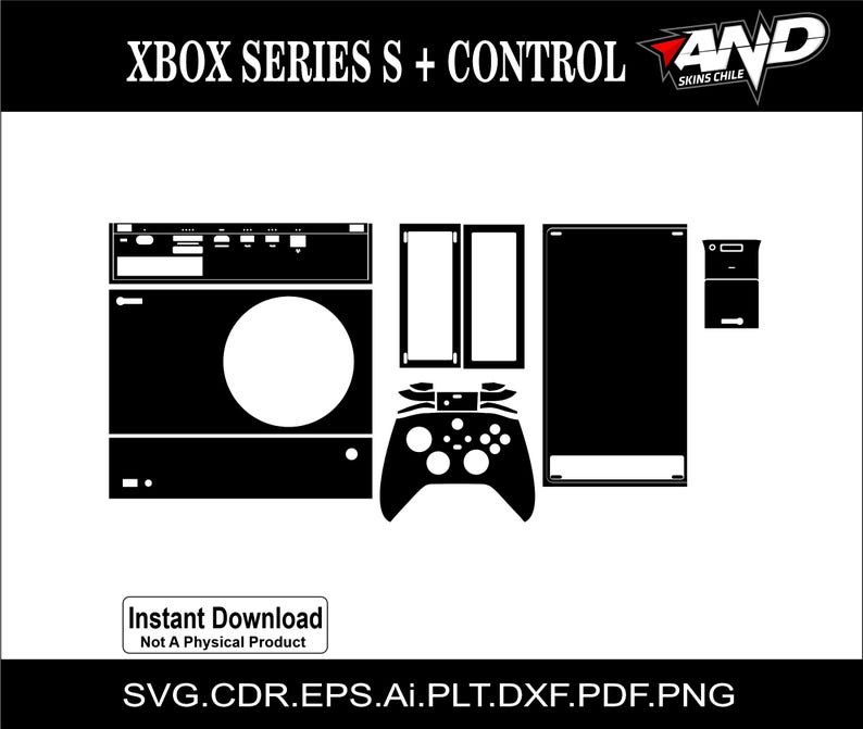 Xbox Series S Skin Template Vector File Template Skin Die Cut Svg Skin ...