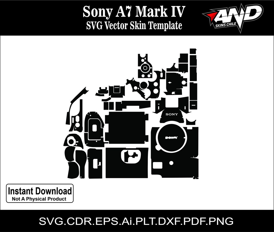 Sony A7 Mark Iv Skin Vector Templater Skin Layout Skin Die Cuts File ...