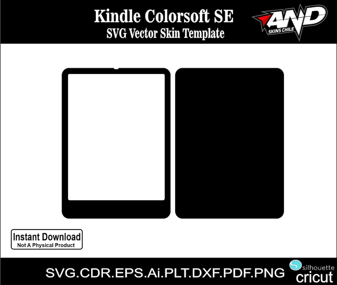 Kindle Colorsoft Se Skin Vector Skin Layout Skin Die Cuts File Svg Skin ...