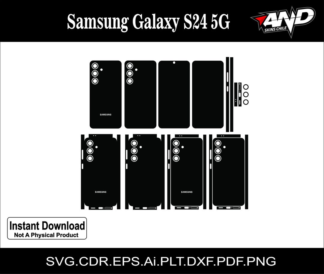 Samsung Galaxy S24 5G Skin Vector Template Skin Layout Skin Die Cuts ...