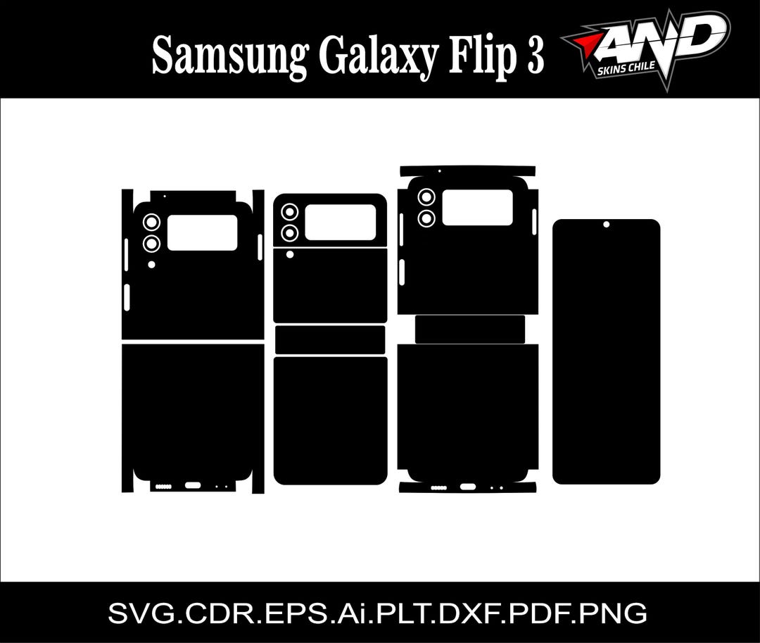 Samsung Flip 3 Skin Template Vector Skin Layout Skin Die Cuts File Svg ...
