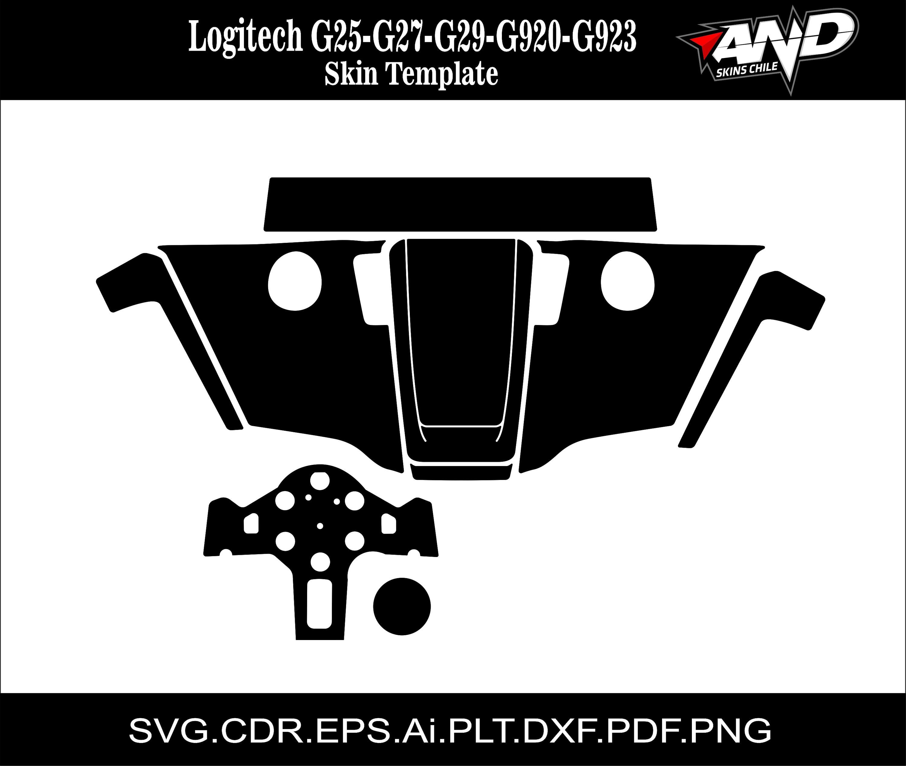 Logitech G29 G920 G27 G25 G923 Skin Template Vector Skin Layout Skin ...