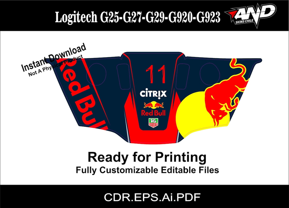 Logitech G29/G923/ G920/G27/G25 Ready for Printing (redbull Design ...