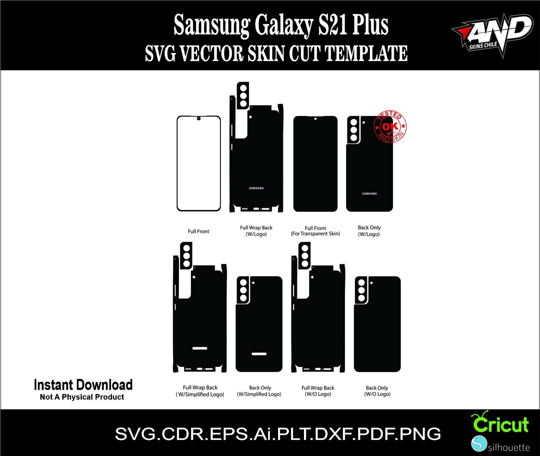 Samsung Galaxy S21 Plus Skin Vector Template Skin Layout Skin Die Cuts ...