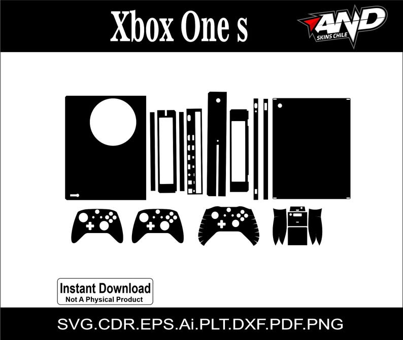 Xbox One S Skin Vector File Skin Die Cut Skin Template Layout Svg ...