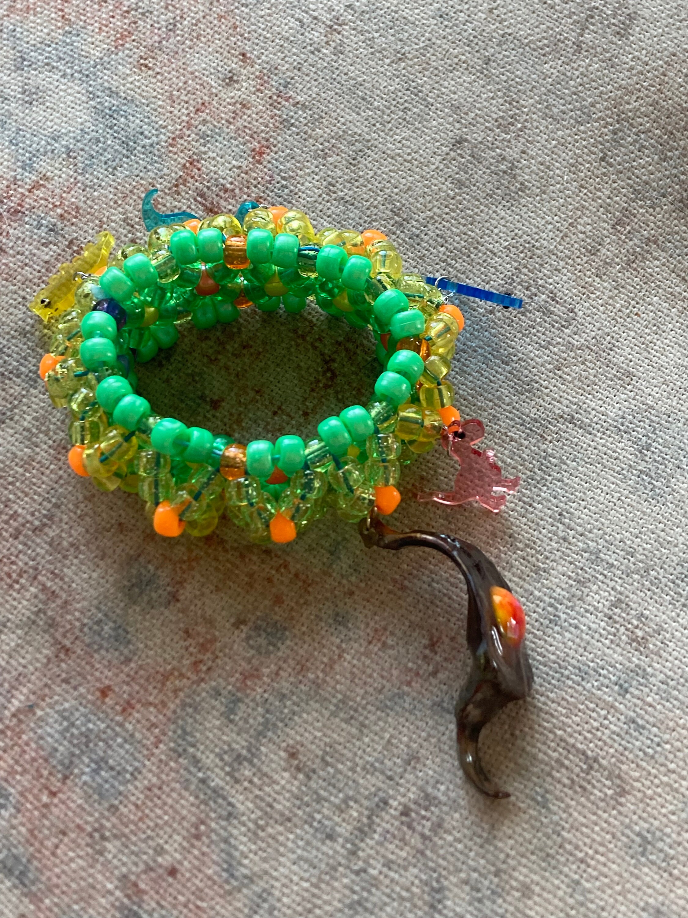 3D Kandi Cuff. Dino Kandi With HUGE Pinecone Scale - Etsy