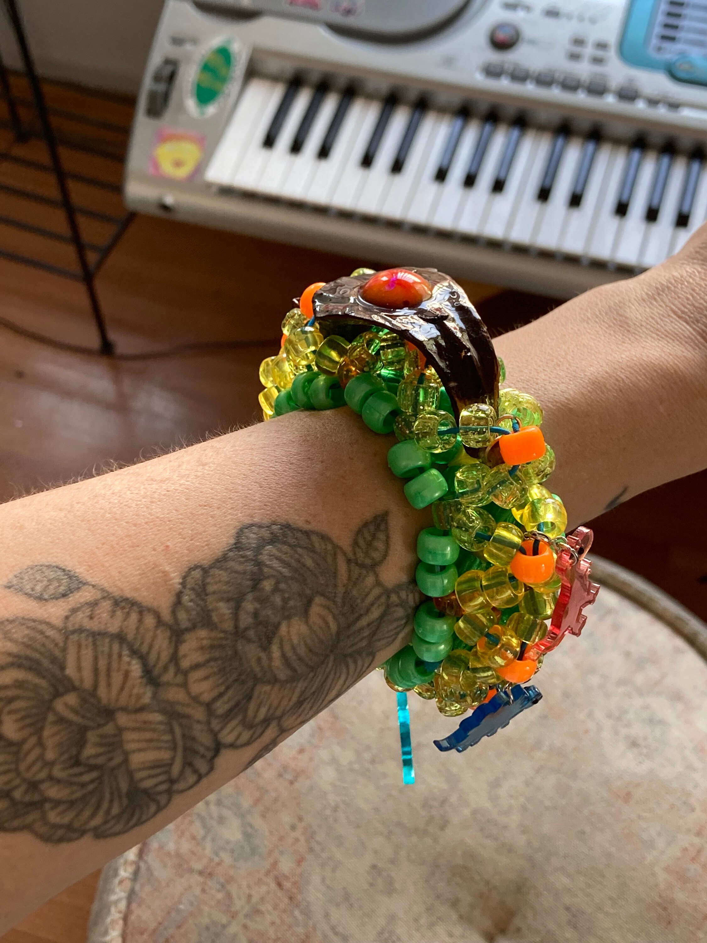 3D Kandi Cuff. Dino Kandi With HUGE Pinecone Scale - Etsy
