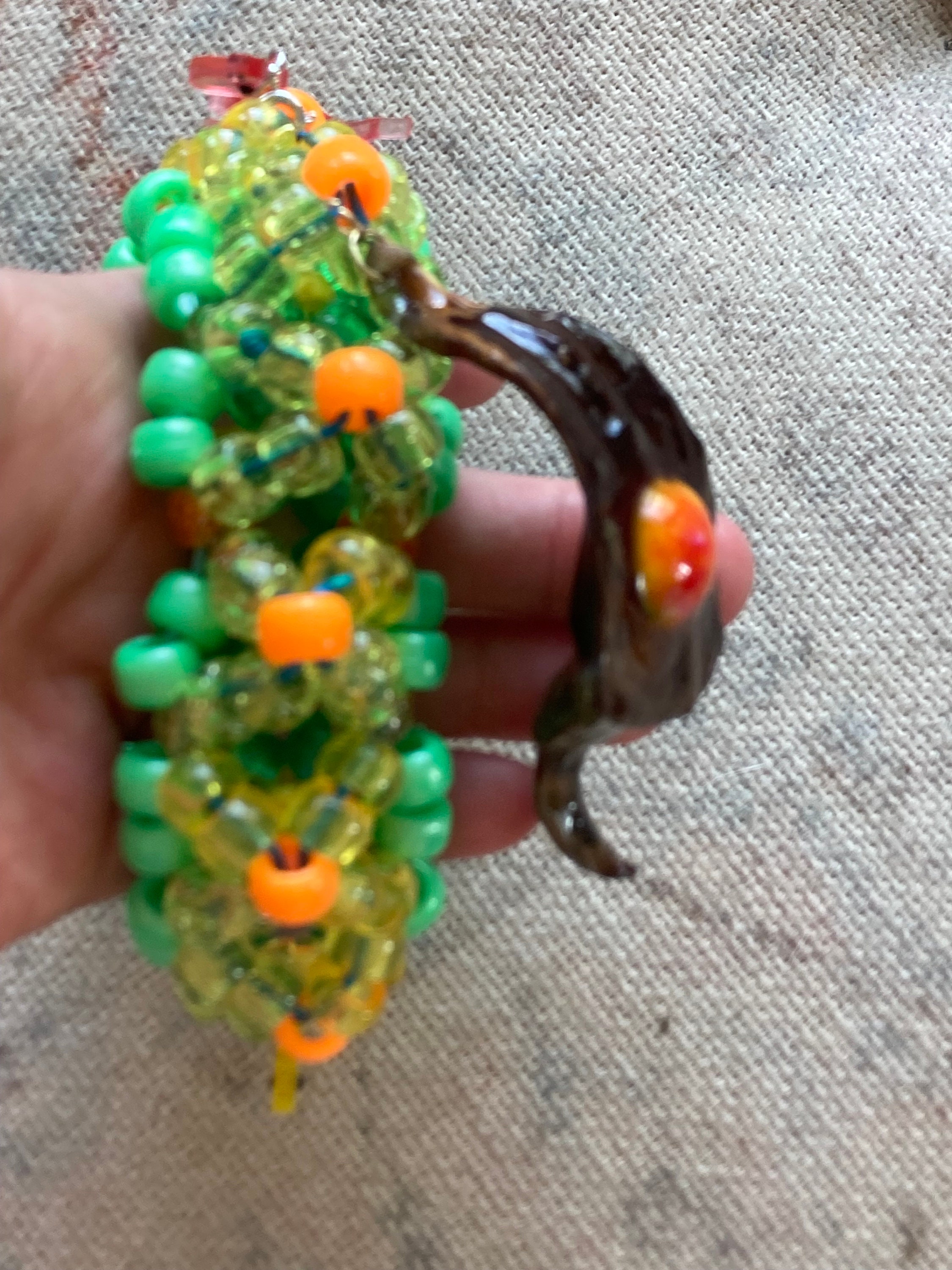 3D Kandi Cuff. Dino Kandi With HUGE Pinecone Scale - Etsy