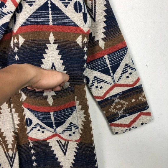 Vintage Navajo Aztec Native Wool Parka Jacket Hooded … - Gem