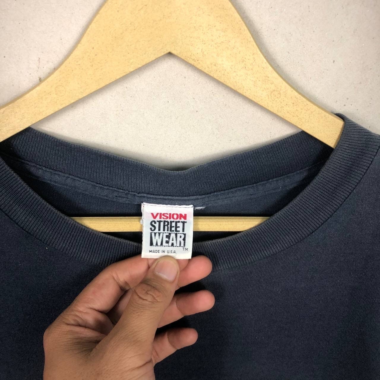 Vintage 90s Vision Street Wear Block Logo Sun Faded T-shirt Zorlac ...