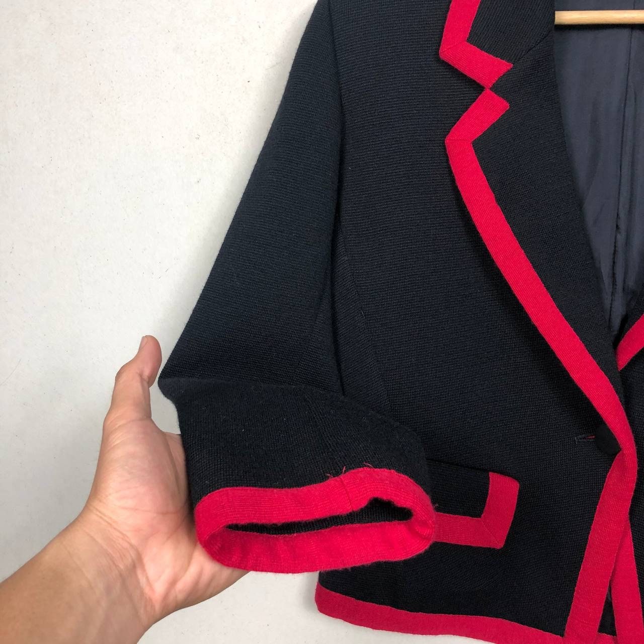 RARE Luxury Vintage Yves Saint Laurent Cropped Black Pink Jacket Great ...