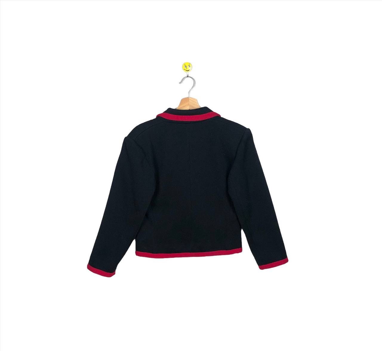 RARE Luxury Vintage Yves Saint Laurent Cropped Black Pink Jacket Great ...