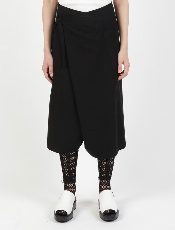 Iconic Y's Yohji Yamamoto Asymmetric Gabardine Wrap Pants - Etsy Iconic Y's Yohji Yamamoto Asymmetric Gabardine Wrap Pants - Etsy