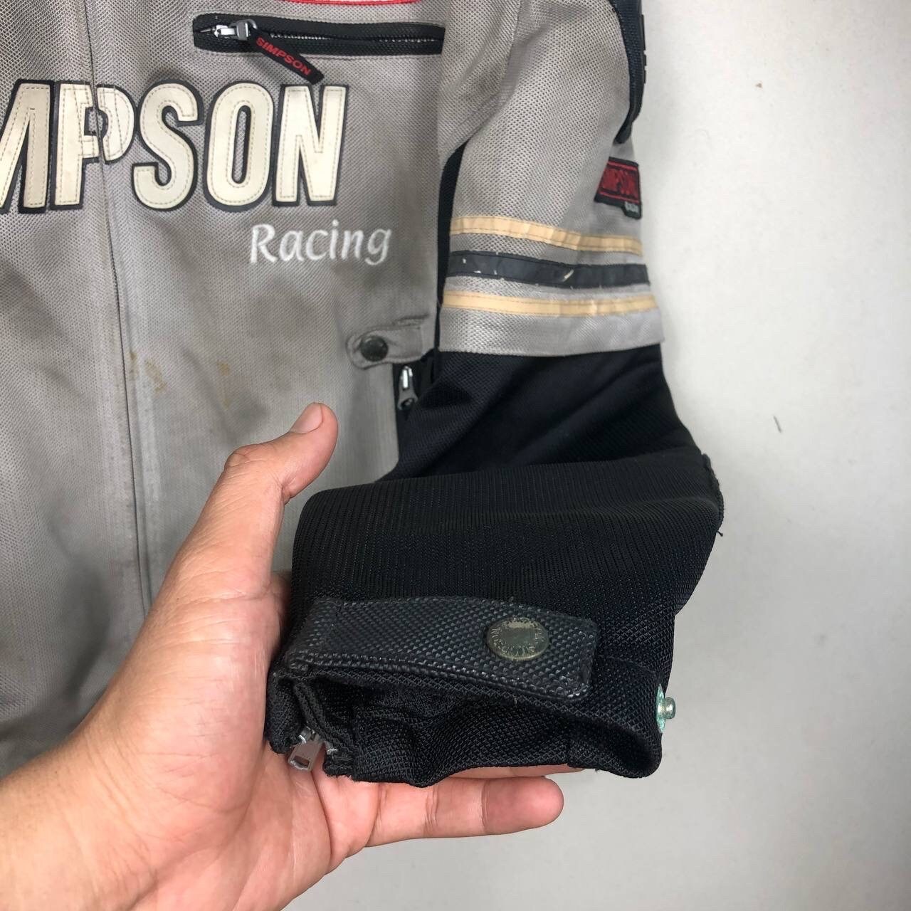 Vintage Simpson Mesh Riding Jacket Racing USA Padded Jacket Harley ...