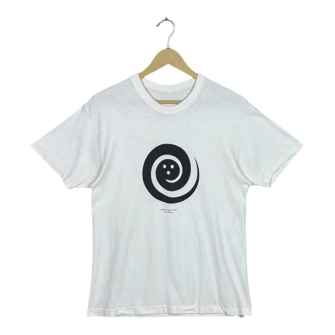 Vintage Ikko Tanaka Issey Miyake Spiral Face T-shirt | Rare 90s Graphic ...
