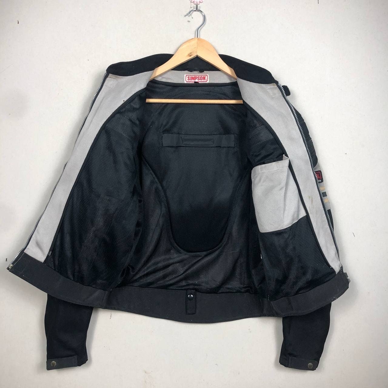 Vintage Simpson Mesh Riding Jacket Racing USA Padded Jacket Harley ...