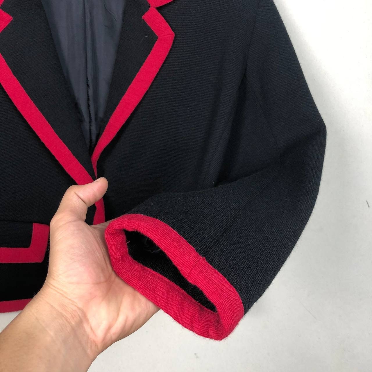 RARE Luxury Vintage Yves Saint Laurent Cropped Black Pink Jacket Great ...