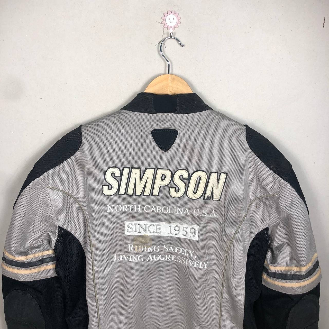 Vintage Simpson Mesh Riding Jacket Racing USA Padded Jacket Harley ...