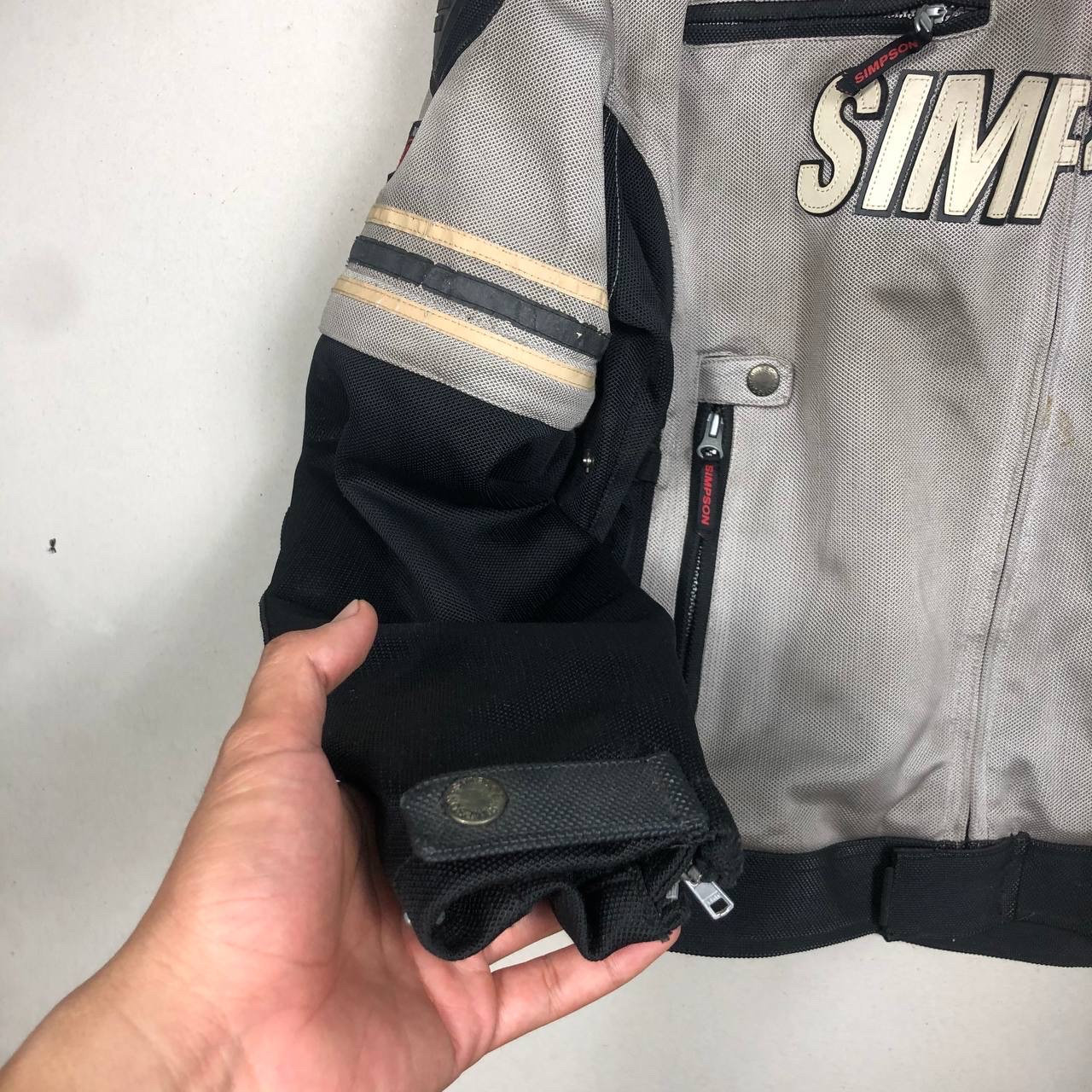 Vintage Simpson Mesh Riding Jacket Racing USA Padded Jacket Harley ...