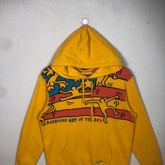 Crazy Keith Haring American Art of The 80s Hoodie Swe… - Gem