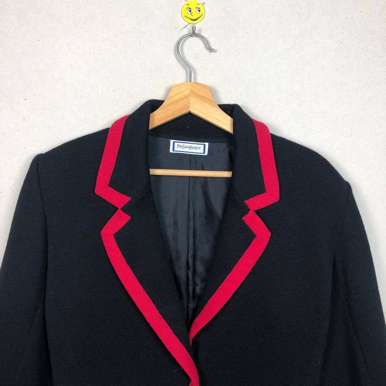 RARE Luxury Vintage Yves Saint Laurent Cropped Black Pink Jacket Great ...