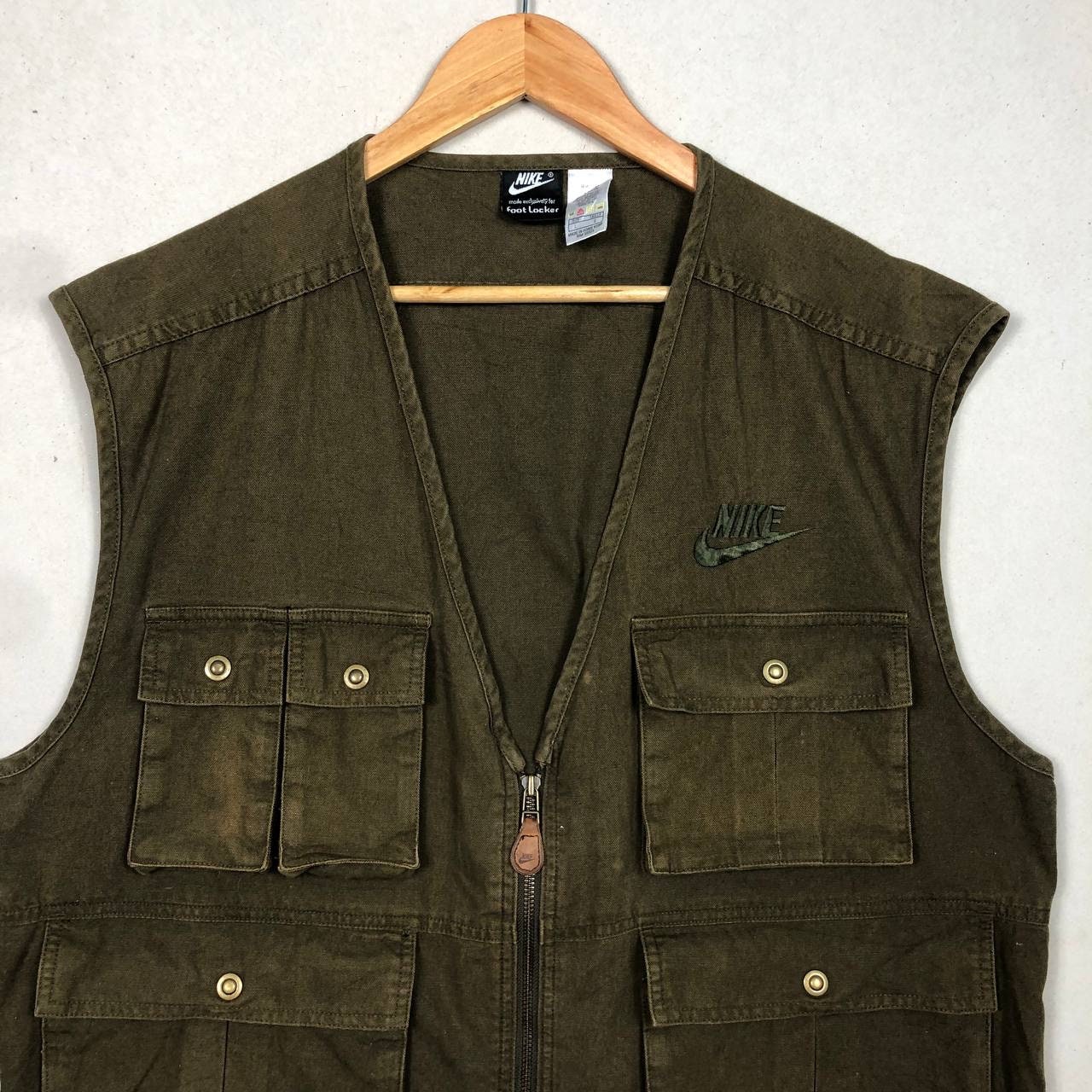 Crazy Y2K Nike Utility Vest Jacket Nike Multipocket Vest Army Green ...