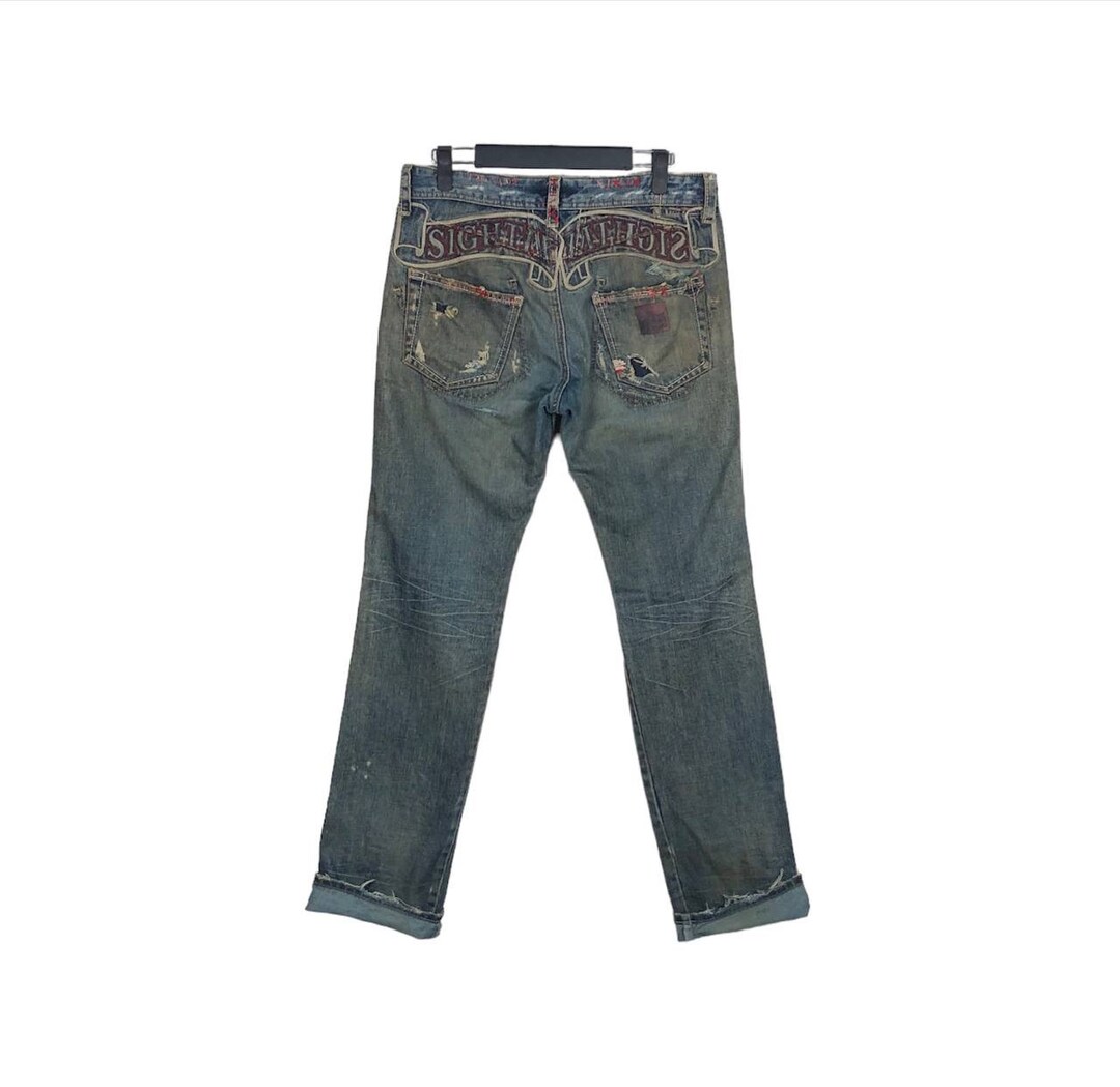 Vintage Distressed Marithe Francois Girbaud Selvedge Destroyed Jeans ...