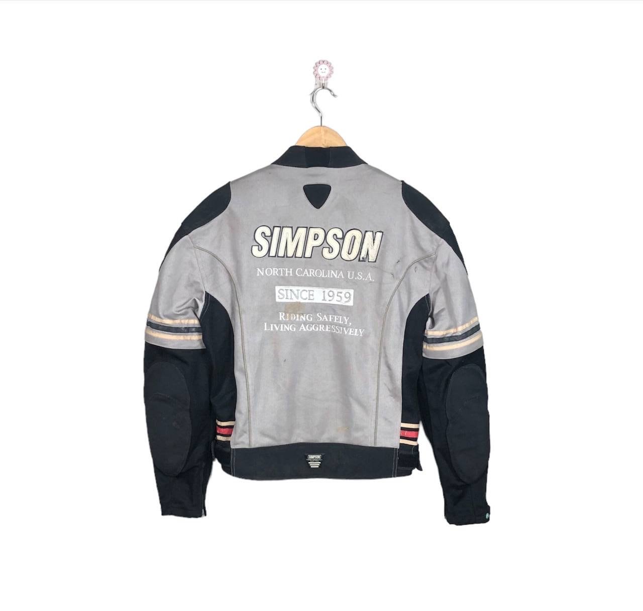 Vintage Simpson Mesh Riding Jacket Racing USA Padded Jacket Harley ...