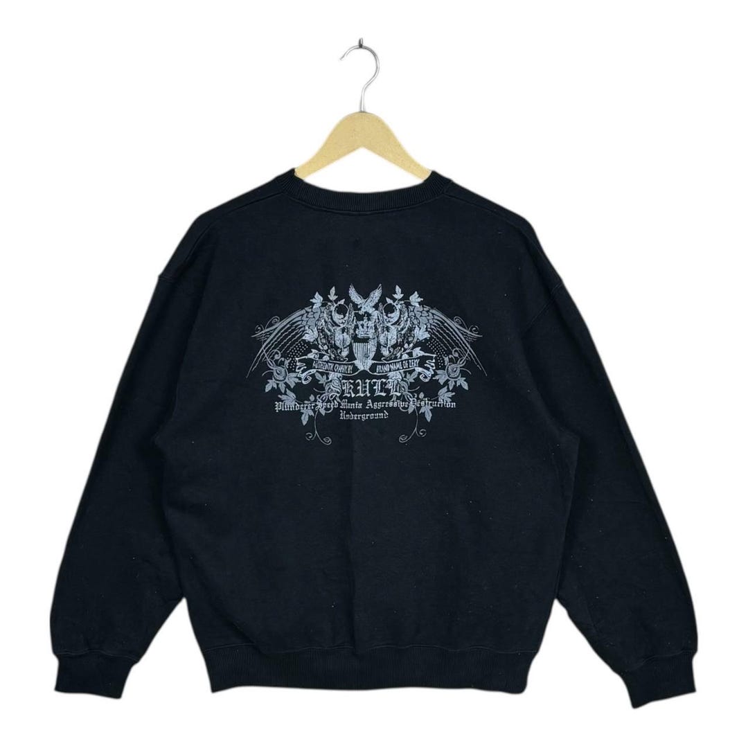 Vintage Zeky Skull Wings Sweatshirt Y2K Japanese Streetwear Graphic ...