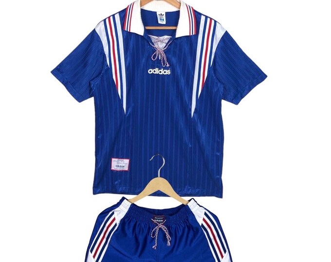 Vintage 1996 FIFA France Football Kit Template Jersey With Pant Euro ...