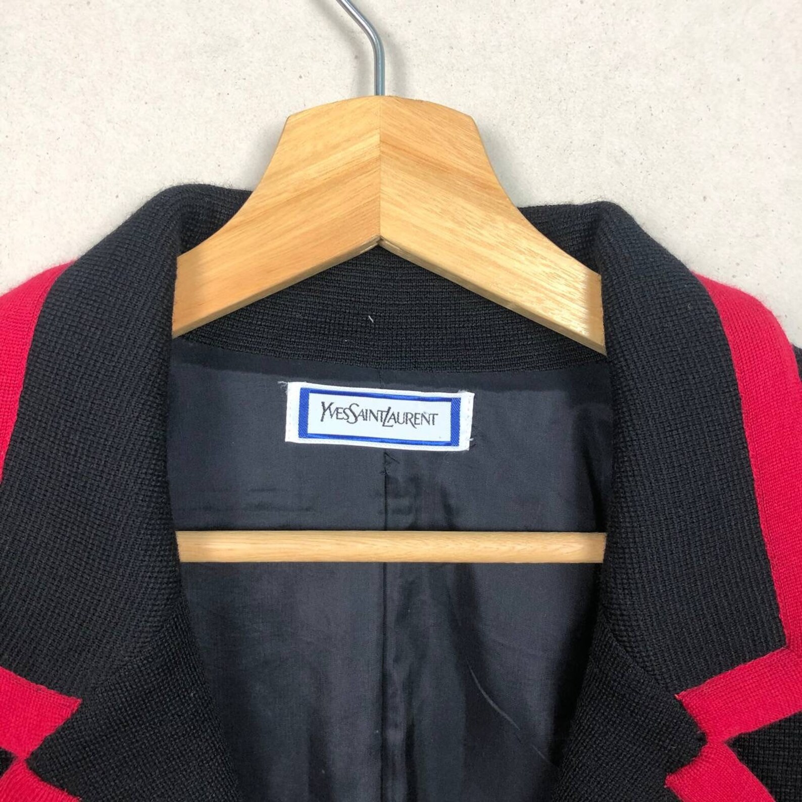 RARE Luxury Vintage Yves Saint Laurent Cropped Black Pink Jacket Great ...