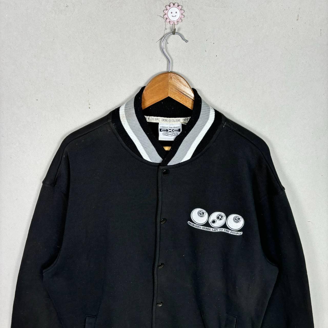 Vintage 90s Cross Colours Varsity Jacket One Love One People Movement L ...
