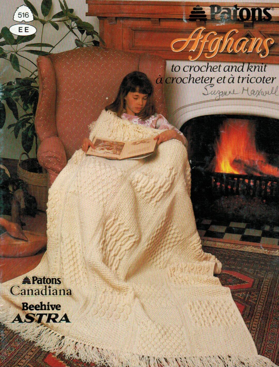 Afghans to Crochet and Knit - Patons Booklet 516 - 12 Different ...
