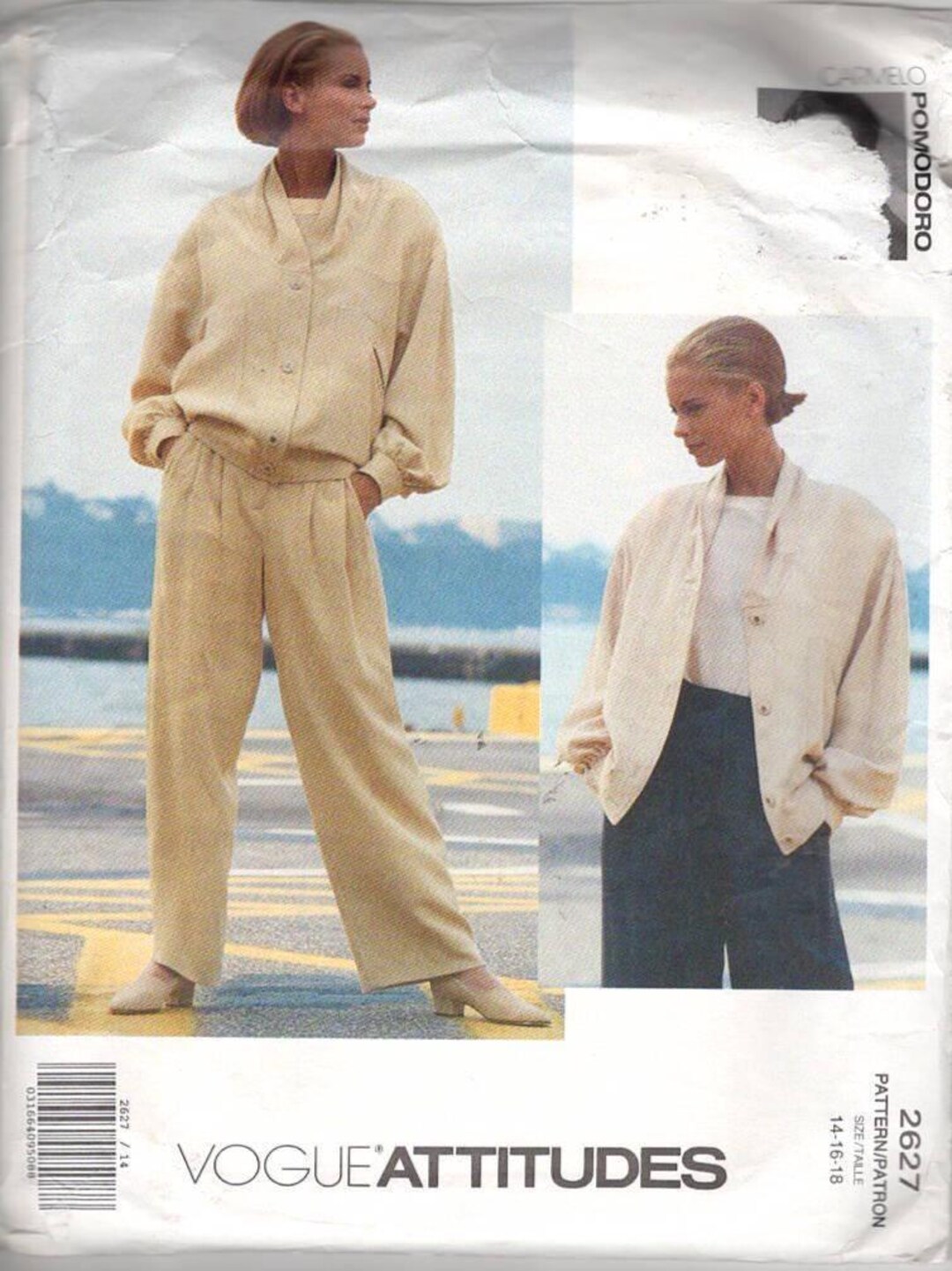 VOGUE ATTITUDES VINTAGE Sewing Pattern 2627 - Misses' Jacket and Pants ...