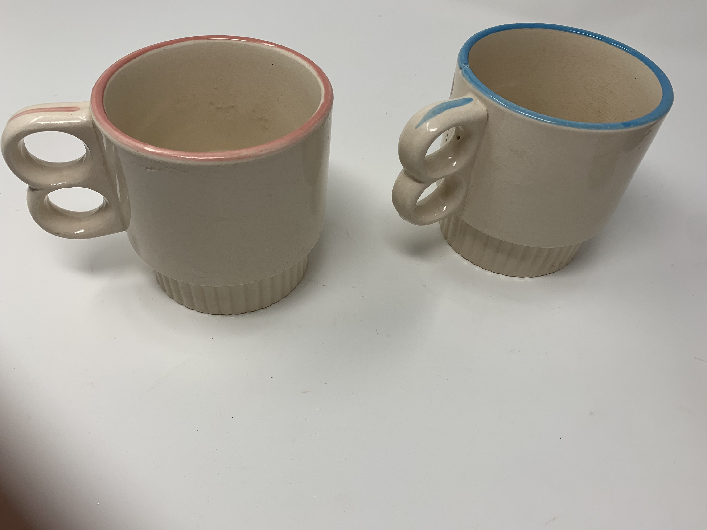 Two Large Vintage Old Fashioned Coffee Mugs Mother and Father - Etsy
